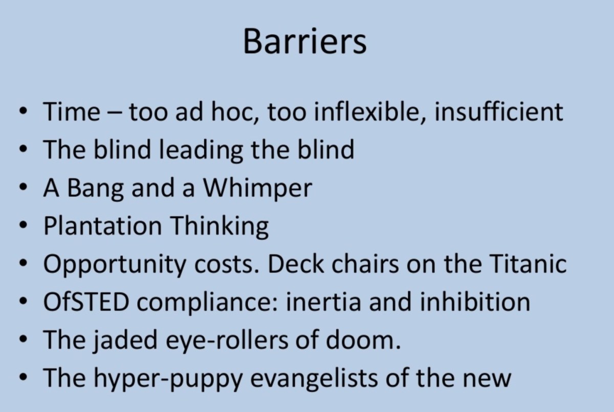 Barriers to Effective CPD – teacherhead