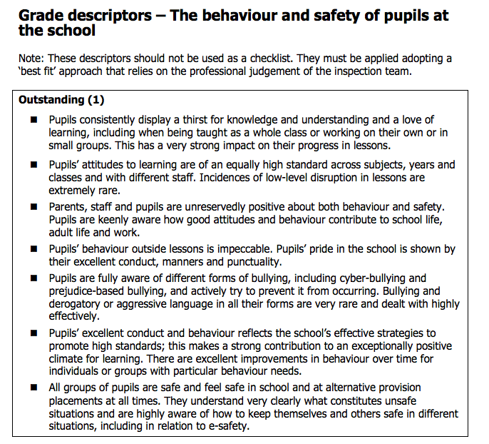 Towards ‘Impeccable Behaviour’. Together – teacherhead