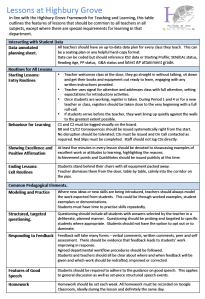 Our common lesson format. – teacherhead