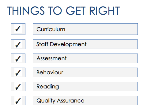 6 things to get right in every school. – teacherhead