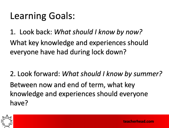 Re-Establishing Teaching Routines. – teacherhead