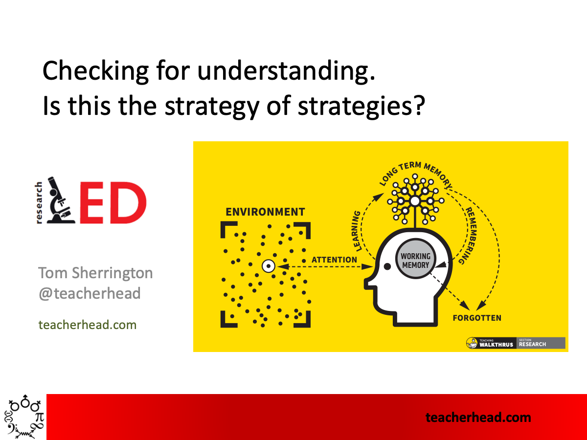 Check for Understanding… why it matters and how to do it. #rEDSurrey21 ...
