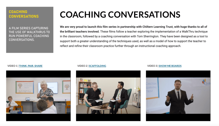 Coaching Videos for Walkthrus – a fab collaboration with Chiltern ...